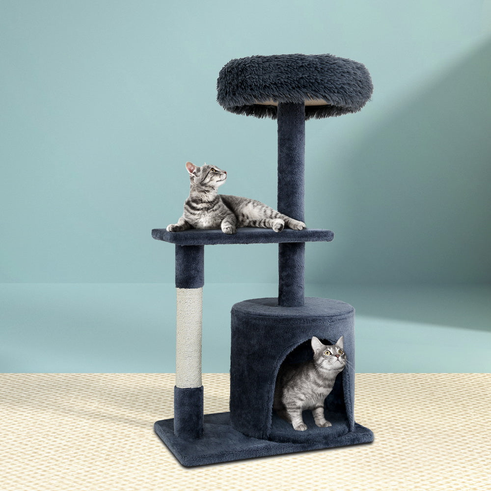 Cat Tree 94cm Scratching Post Tower Scratcher Condo House Wood Trees G