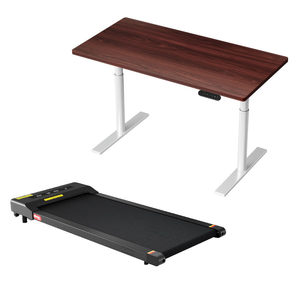 120cm Automatic Standing Desk with 400mm Electric Walking Pad Treadmil