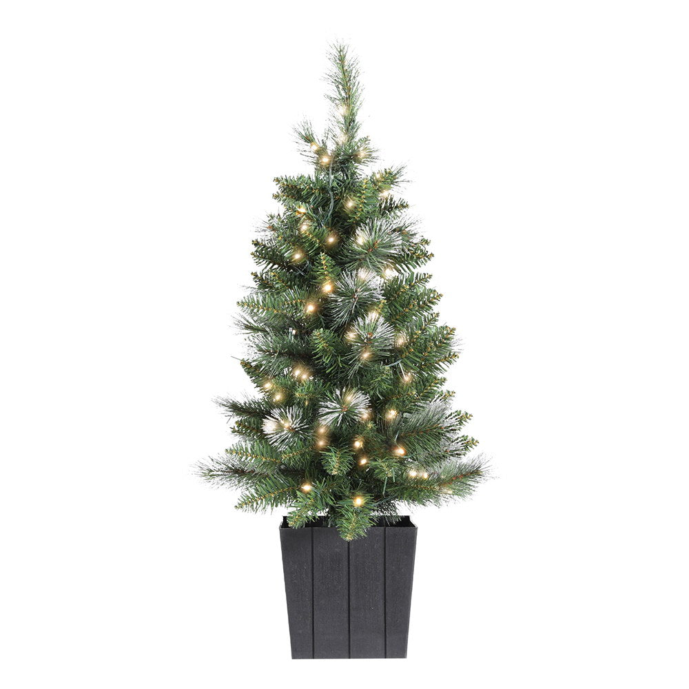 90CM Potted Christmas Tree – 110 Tips – Pre-lit 80 LED Lights